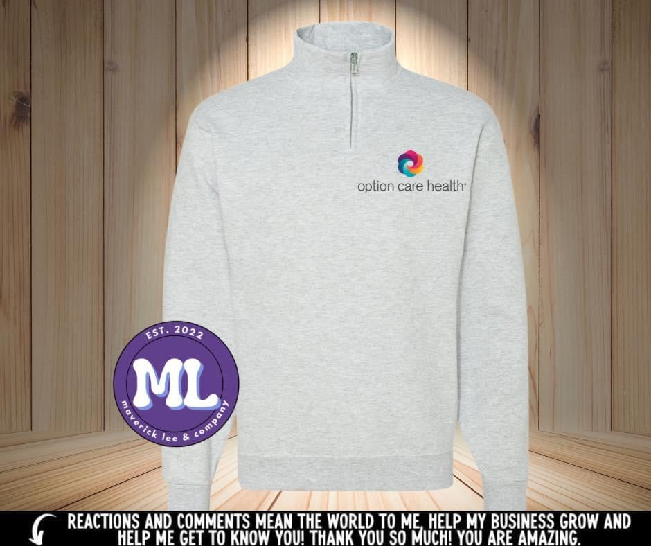 Option care Health front pocket logo - black font – Maverick Lee and ...